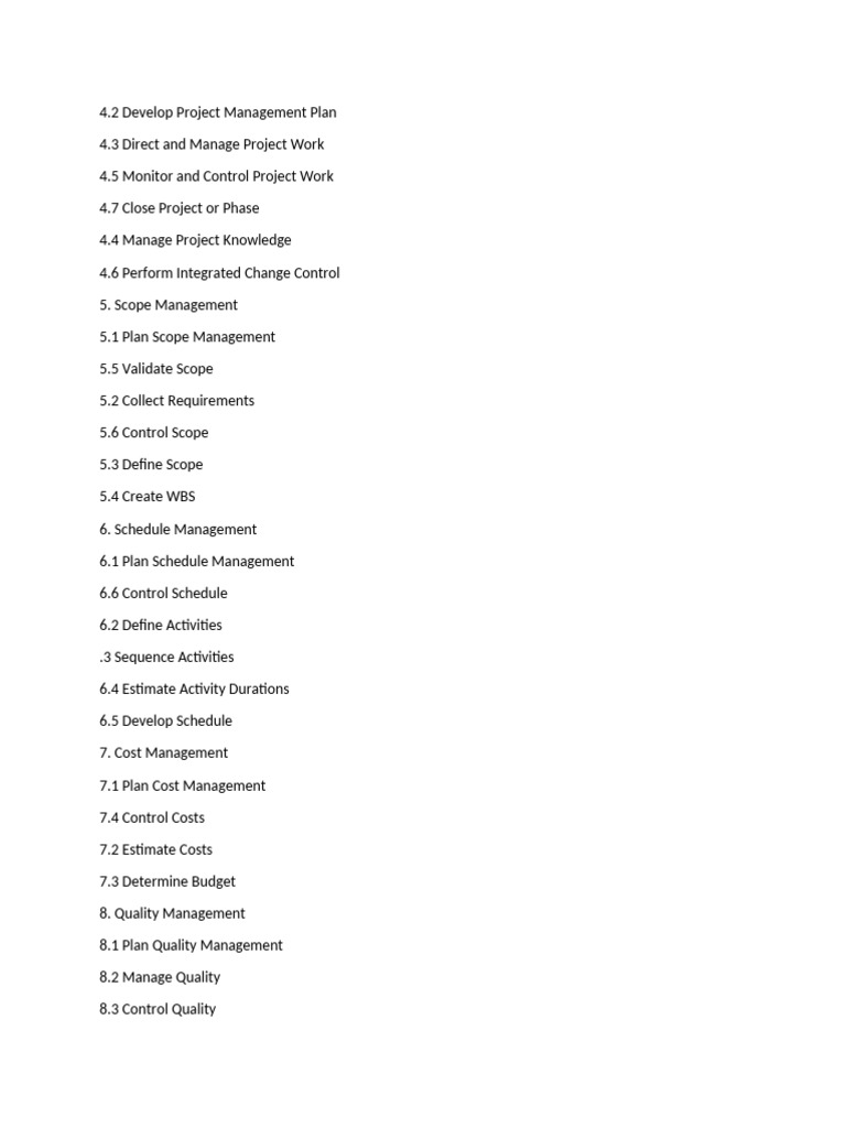 PMBOK 6: Overview of 49 Processes | PDF