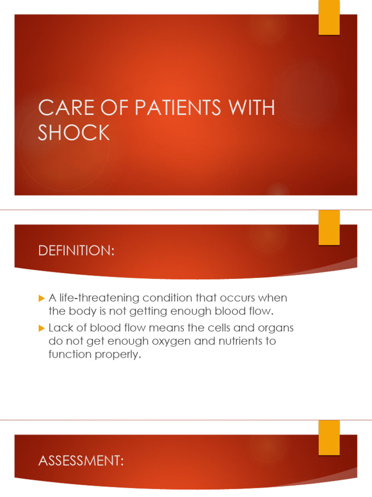 Care of Patients With Shock | PDF | Shock (Circulatory) | Heart