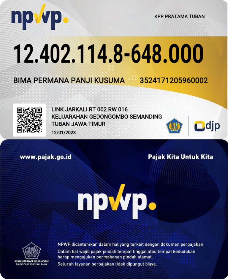 NPWP Bima Permana | PDF