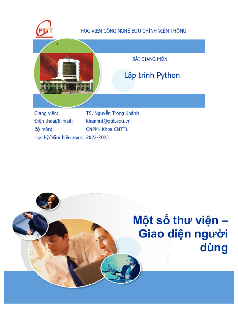 GUI With Python PTIT Slide | PDF
