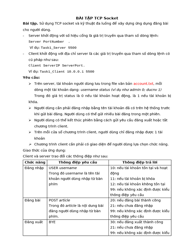 Exercise 06 Socket | PDF