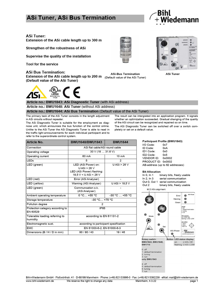 en_data_sheet_1644_1648_1843 | PDF | Parameter (Computer Programming) | Bit