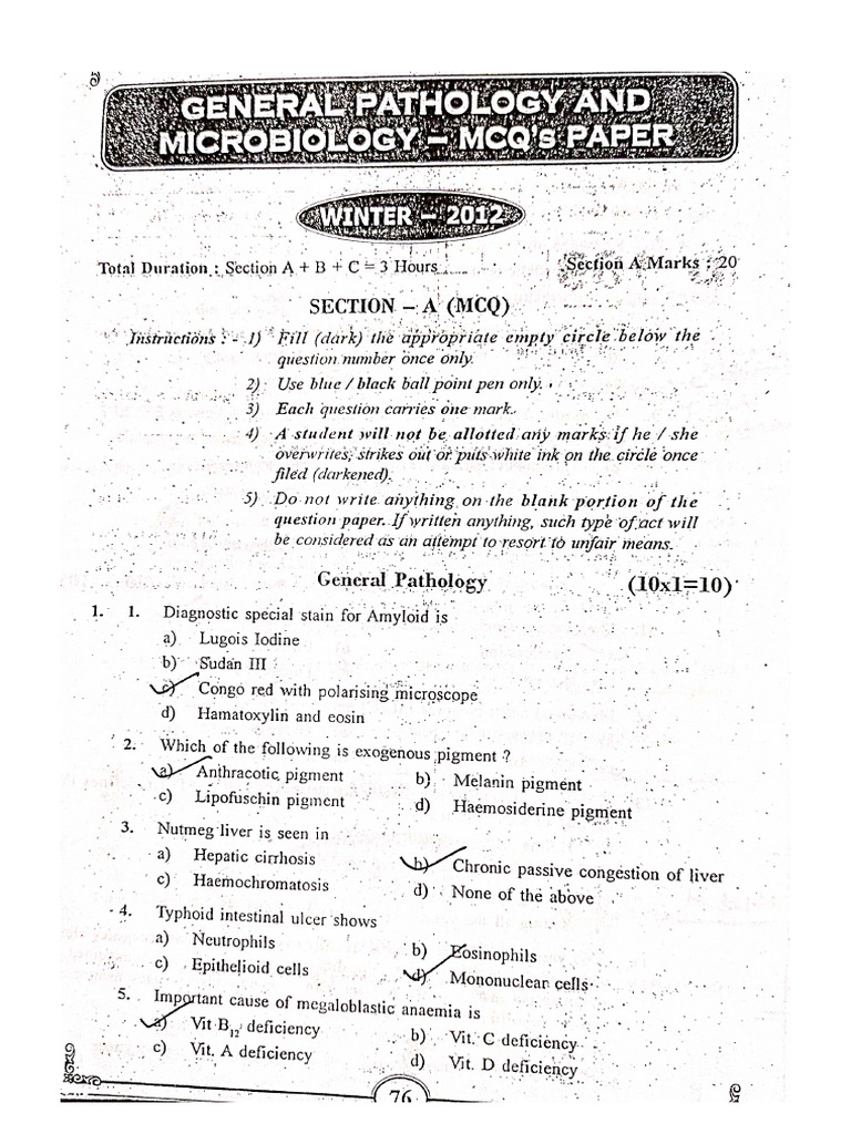 Patho Micro Mcqs | PDF