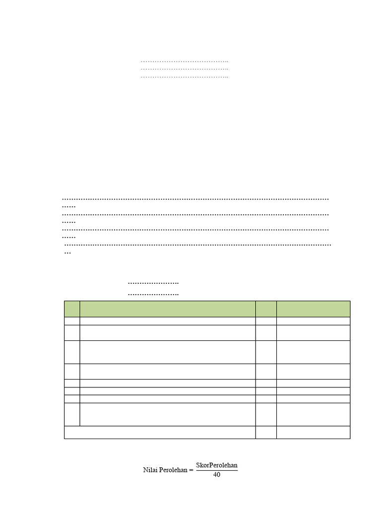 Contoh Format LPK Portofolio | PDF