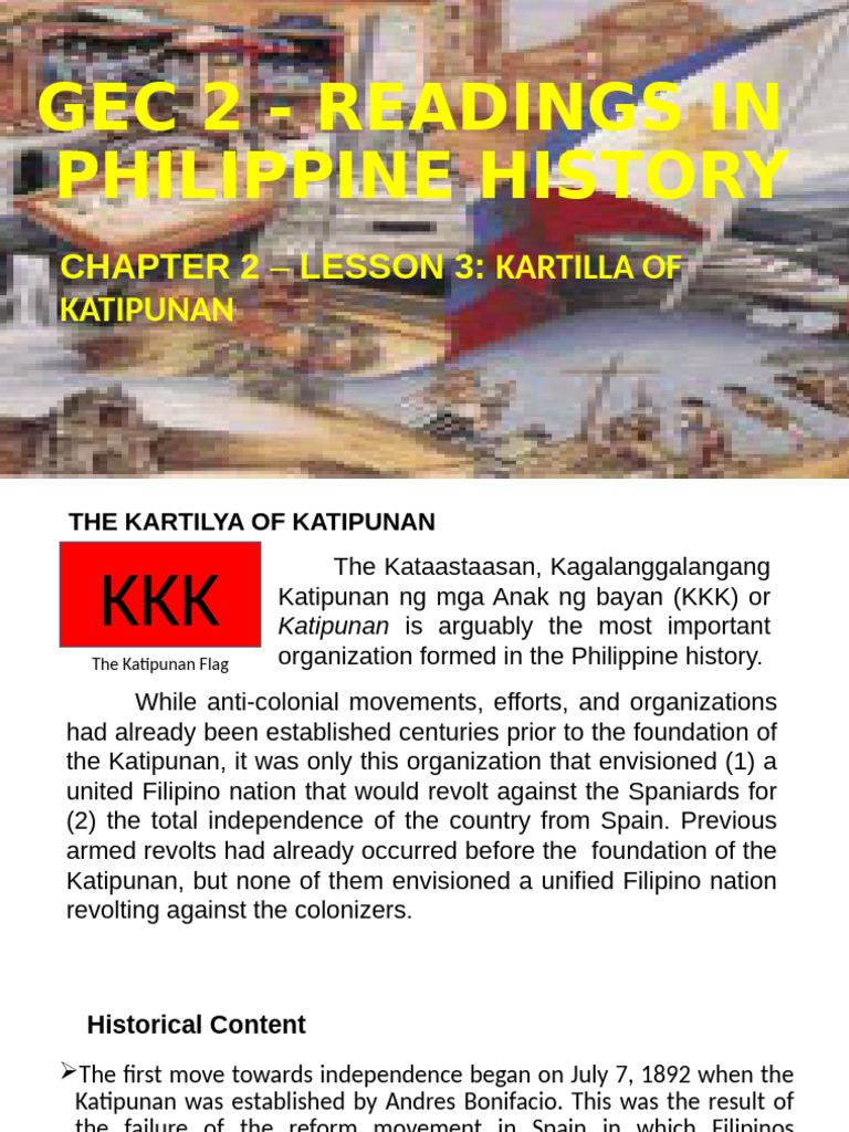 Philippine History: Kartilya of Katipunan | PDF | Philippines
