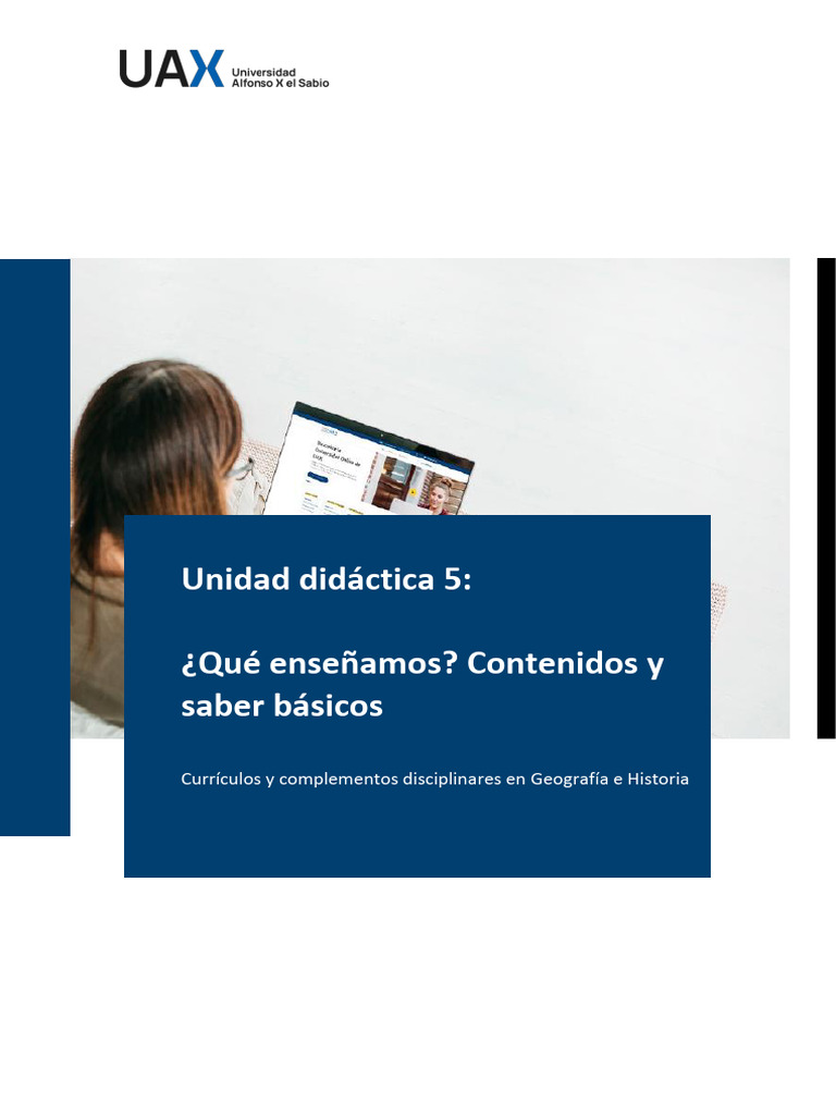 Contenido UD5 Geografía e Historia | PDF | Plan de estudios | Aprendizaje