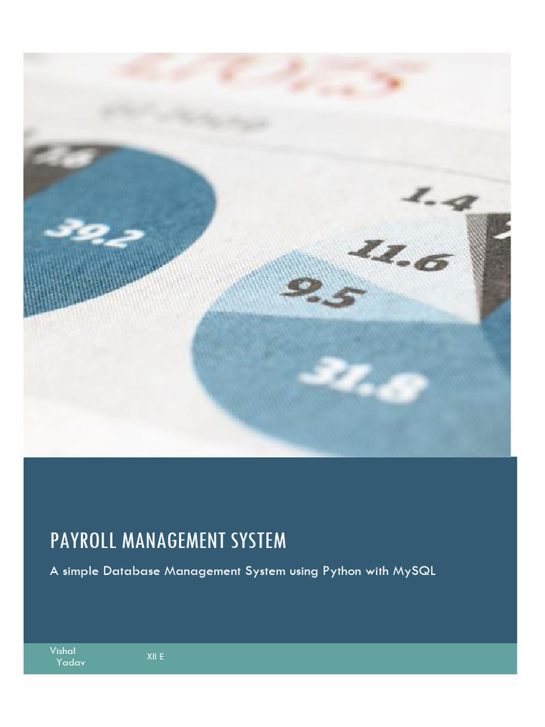 Payroll Management System Vishal Yadav Project Class 12e-Converted - Vishal Yadav | PDF ...