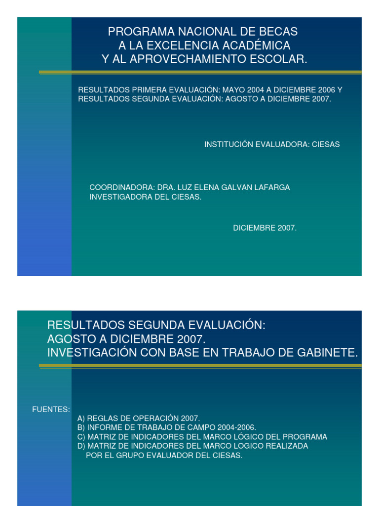 Anexo X Evaluaci n 2007 (1) | PDF | Evaluación