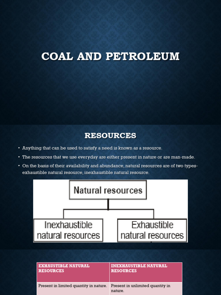 Coal and Petroleum Ppt | PDF | Coal | Fuels