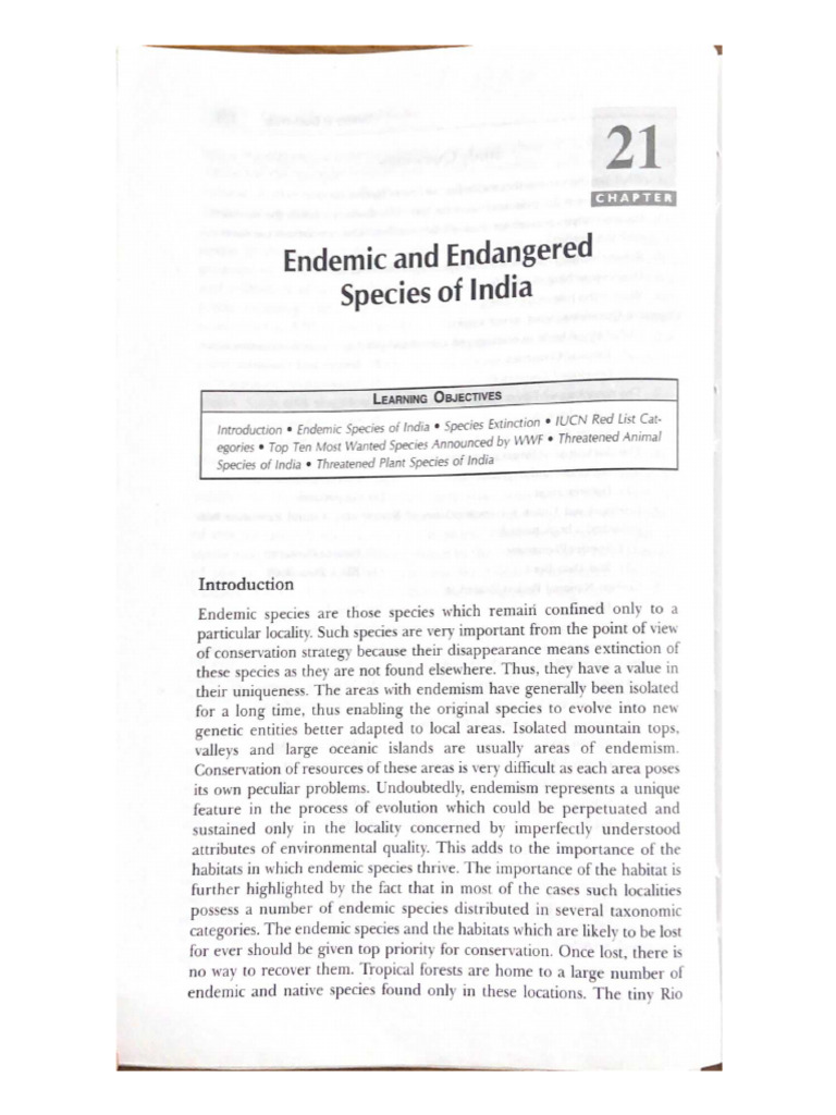 Endemic and Endangered Species of India (PDF - Ai-Compressed) | PDF