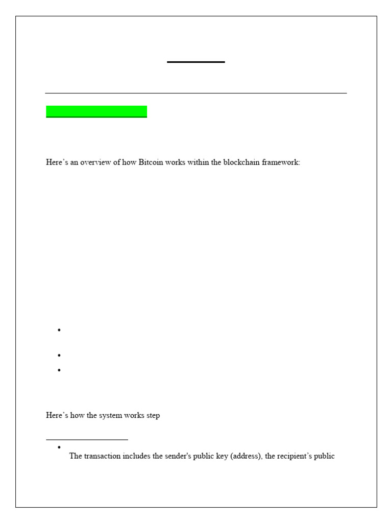 Block Chain Technologies Unit-3 | PDF | Bitcoin | Cryptocurrency