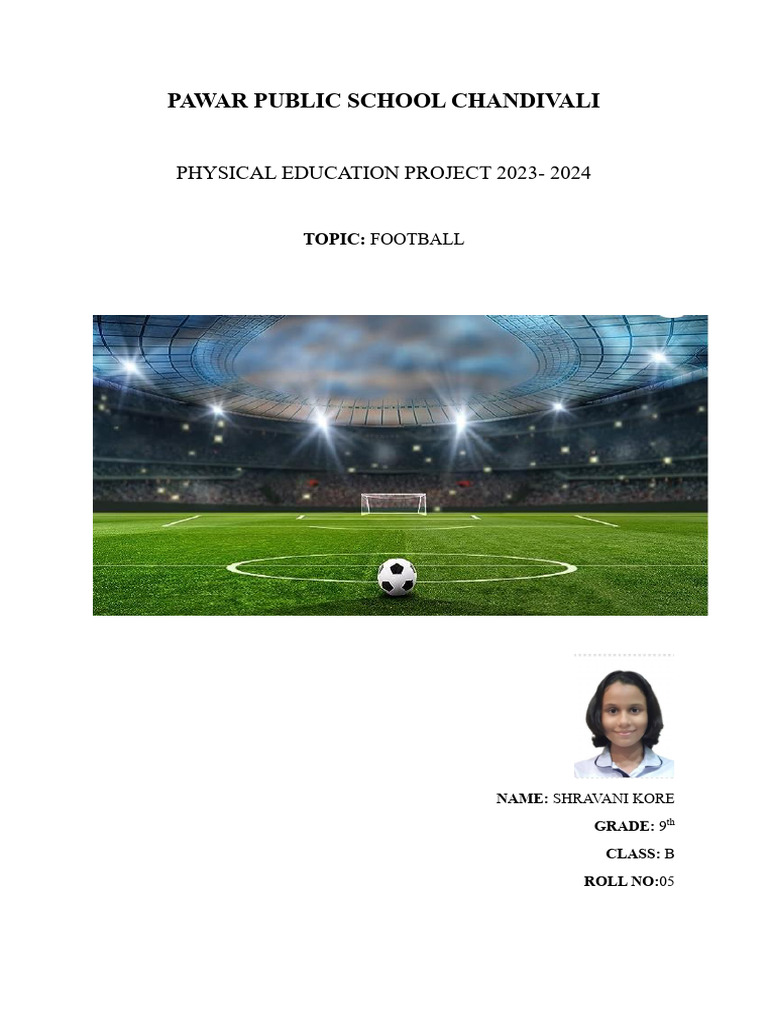 Football Physical Education Project 2023 | PDF | Team Sports | Ball Games