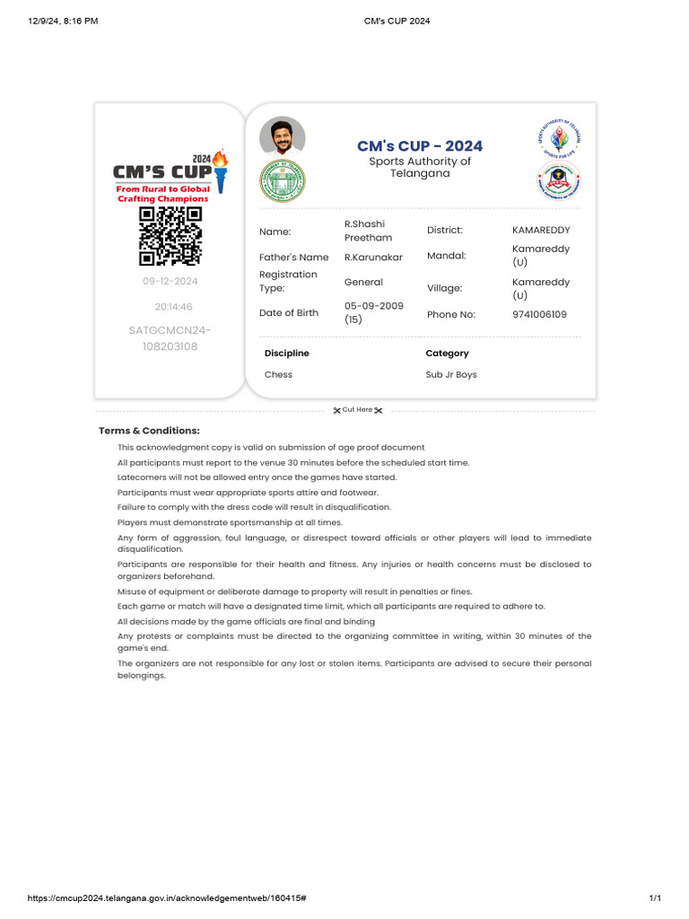 Chess Cm Cup 2024 | PDF