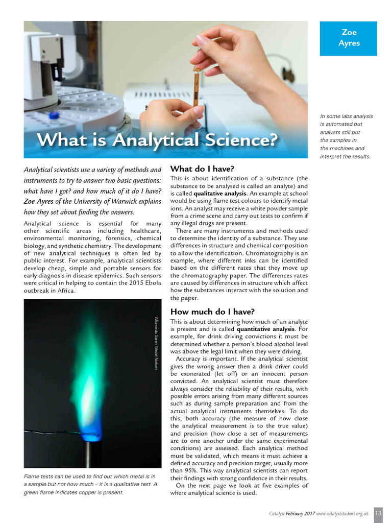 Understanding Analytical Science Methods | PDF | Accuracy And Precision ...