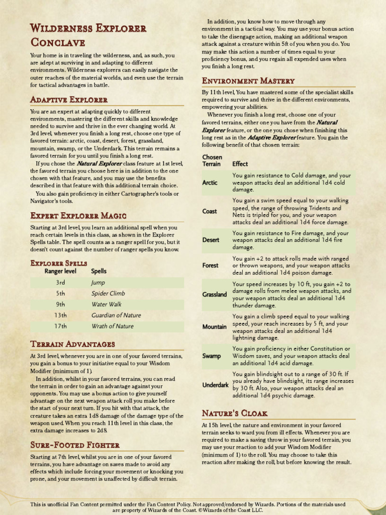 Wilderness Explorer Conclave Ranger v1.0 | PDF