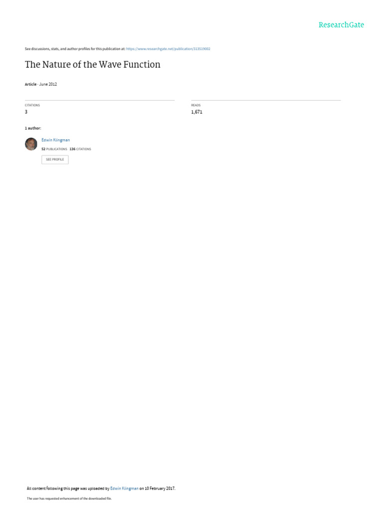 FQXi_essay | PDF | Wave Function | Waves