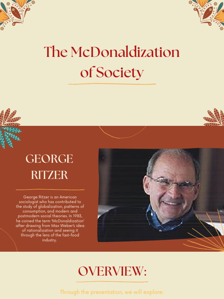 The McDonaldization of Society | PDF | Fast Food | Mc Donald's