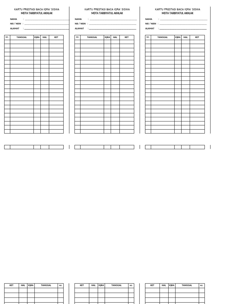 Kartu Baca Iqra | PDF
