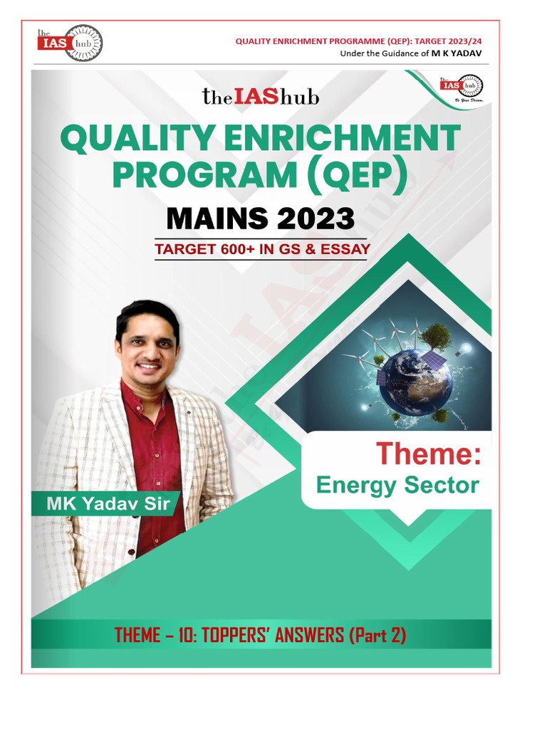 QEP 2023 - Theme - Energy Sector - theIAShub - Part 2 PDF | PDF