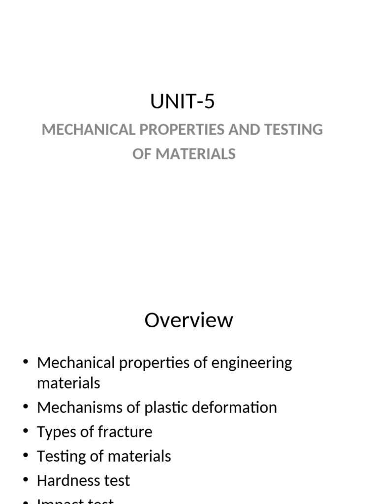 Mechanical Properties of Engineering Materials 24.02.10 | PDF | Deformation (Engineering ...
