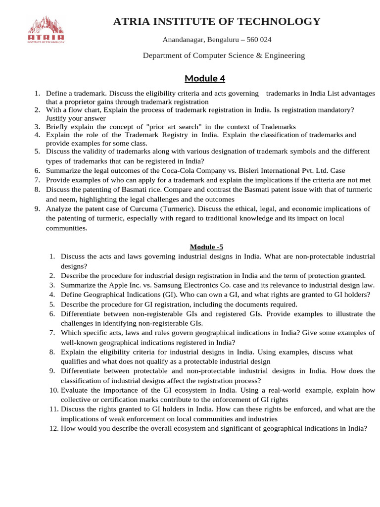 IA3-QB | PDF | Trademark | Patent