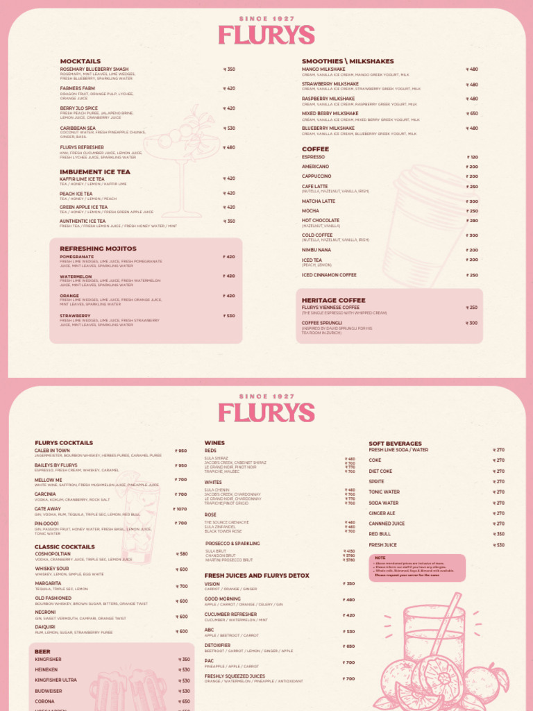 bar menu | PDF | Drink