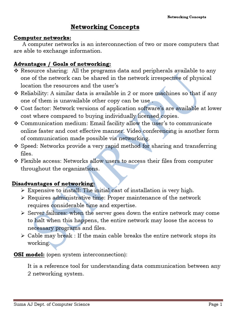 Networking Concepts | PDF | Computer Network | Network Topology