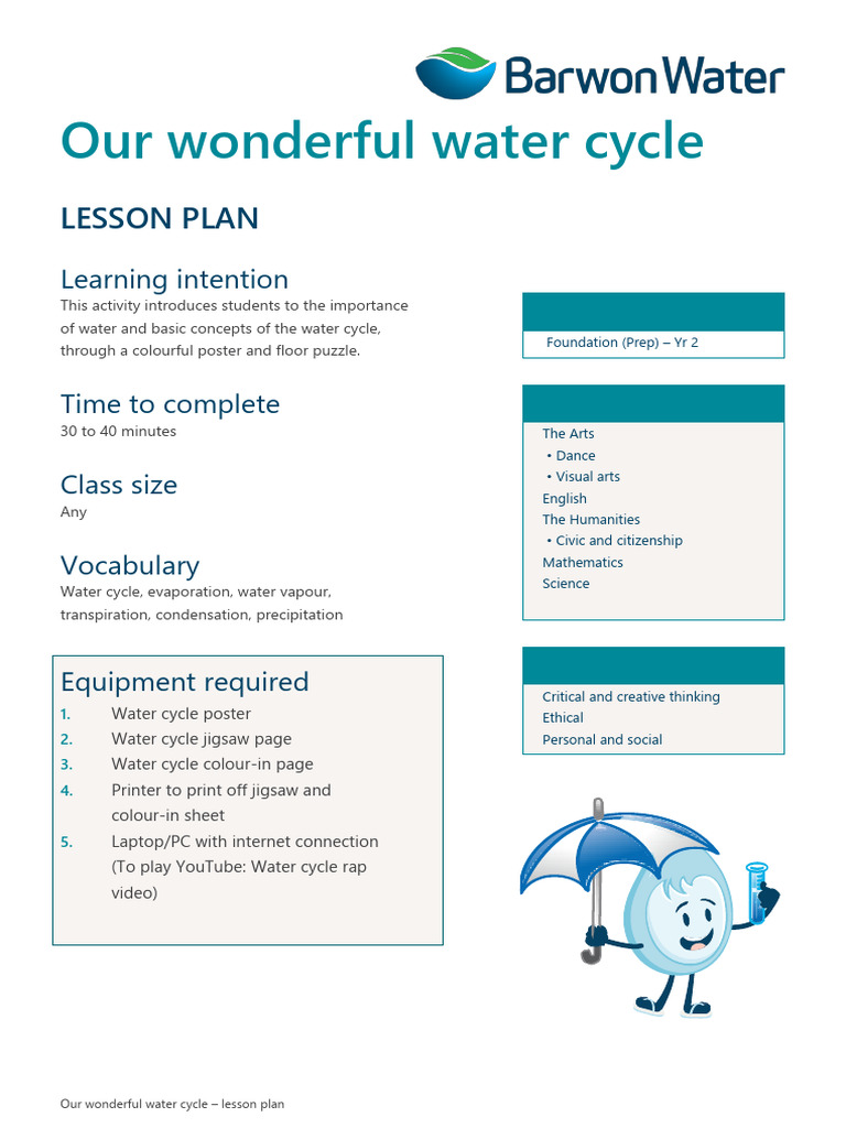 Engaging Water Cycle Lesson Plan | PDF | Water Cycle | Water