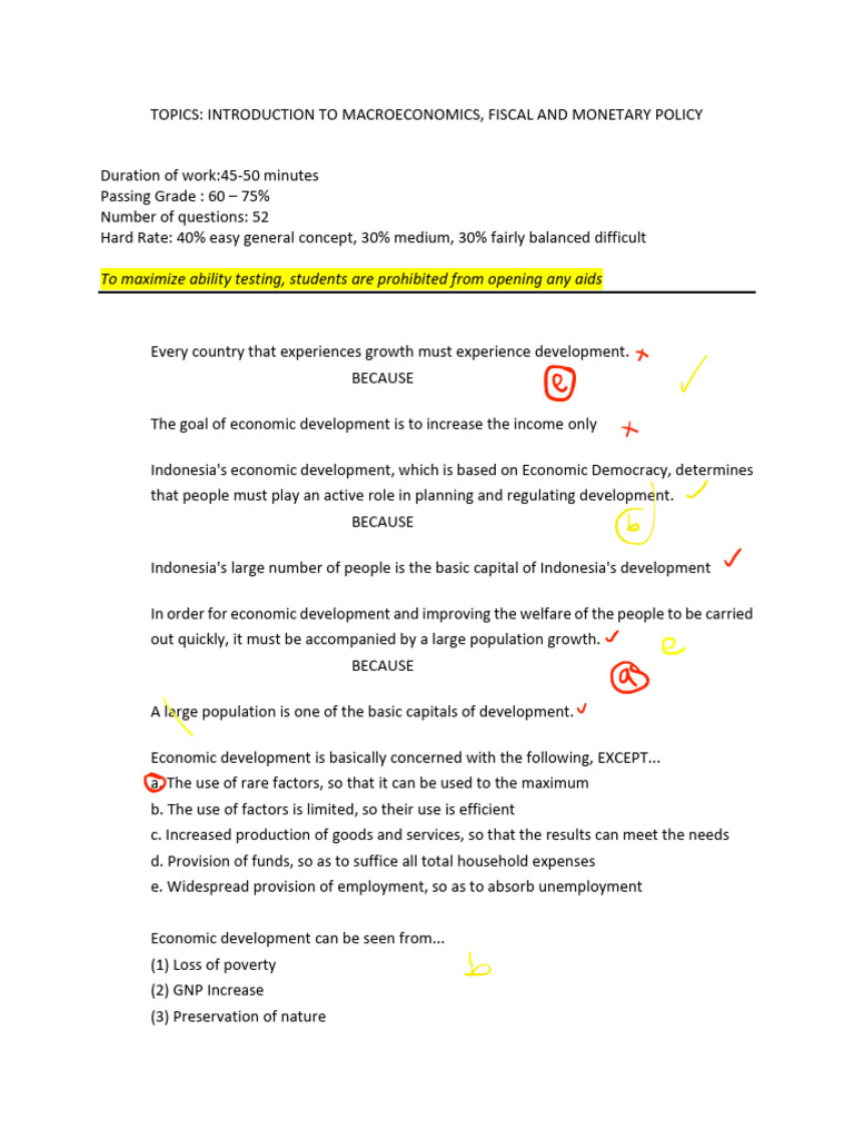 Test Intro To Macro and Fiscal & Monetary | PDF | Monetary Policy ...