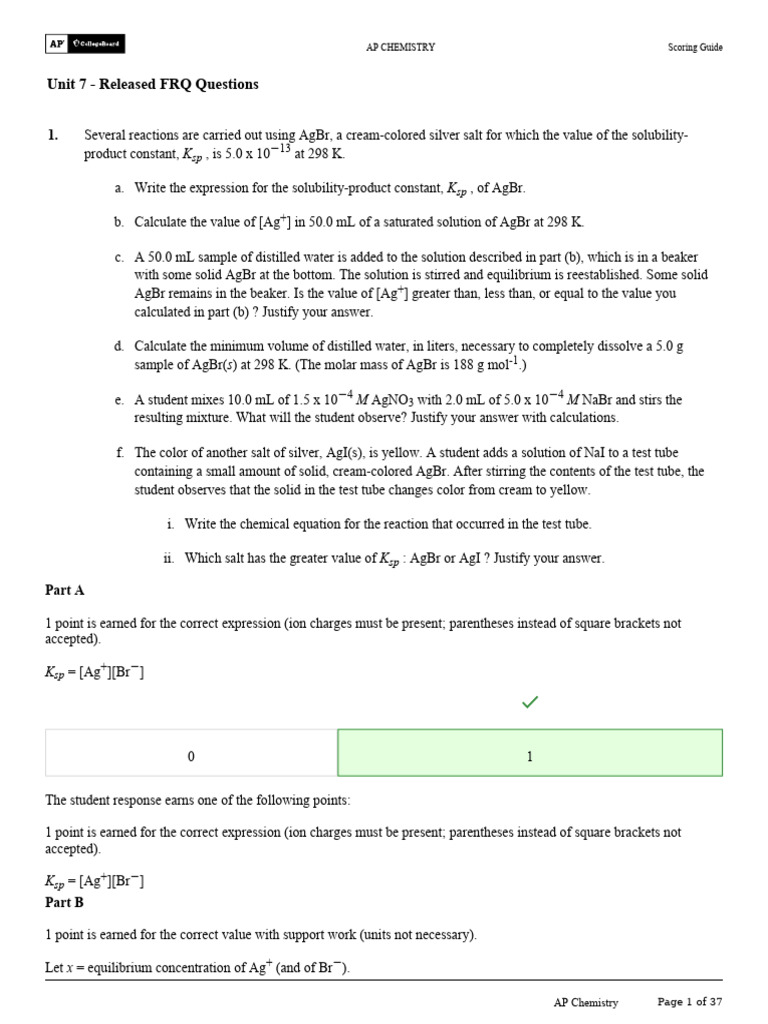 AgBr Solubility and Reactions Analysis | PDF | Chemical Equilibrium | Carbon Dioxide