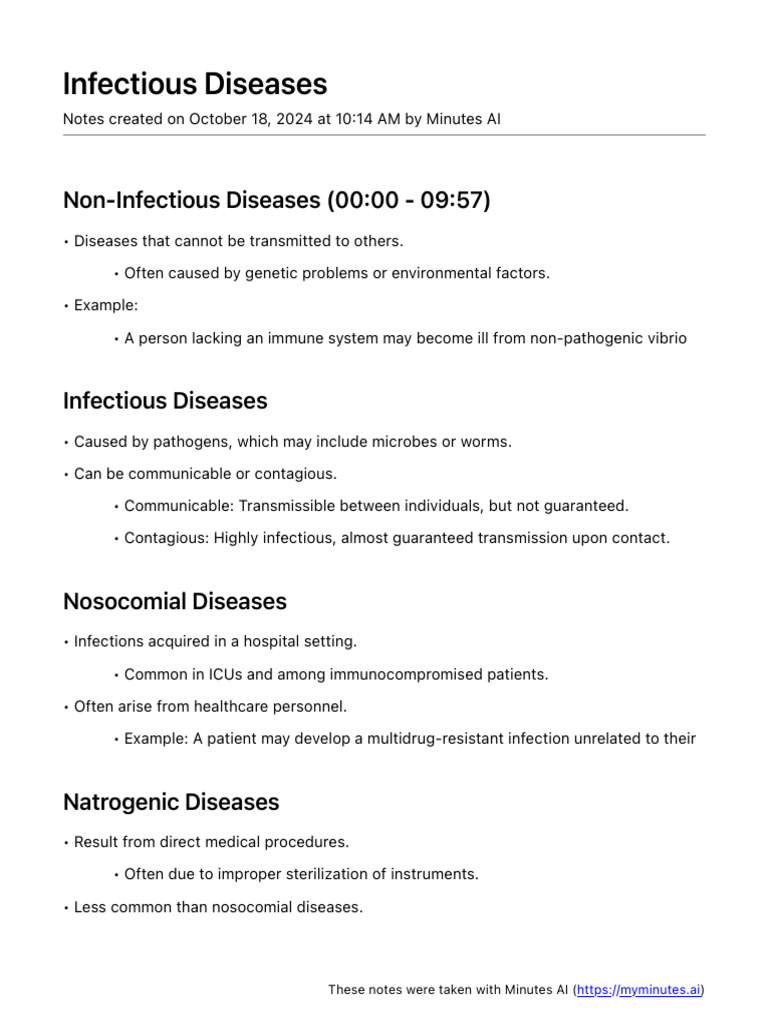 Infectious Diseases | PDF | Infection | Pathogen