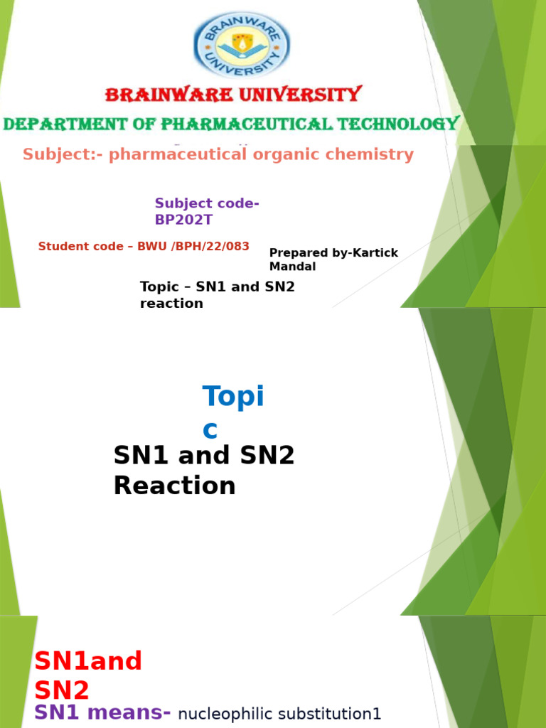 Kartick Mandal BWU BPH 22 083 | PDF | Chemical Reactions | Organic Reactions