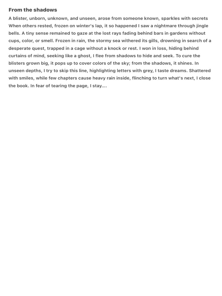 From The Shadows | PDF