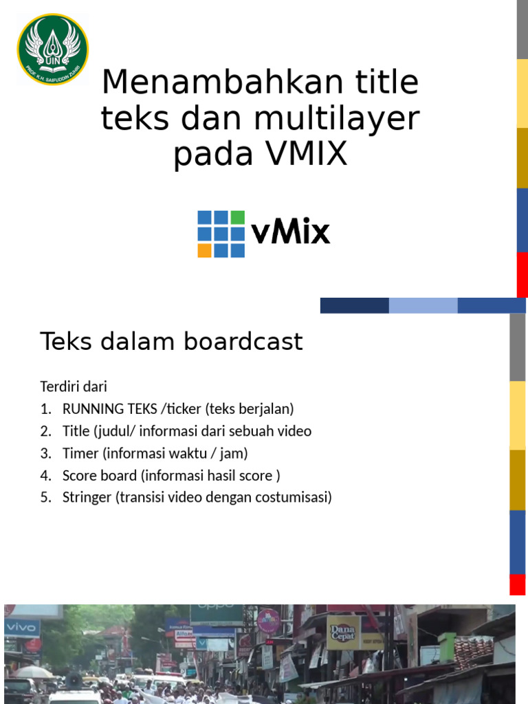 Menambahkan title teks dan multilayer pada VMIX | PDF