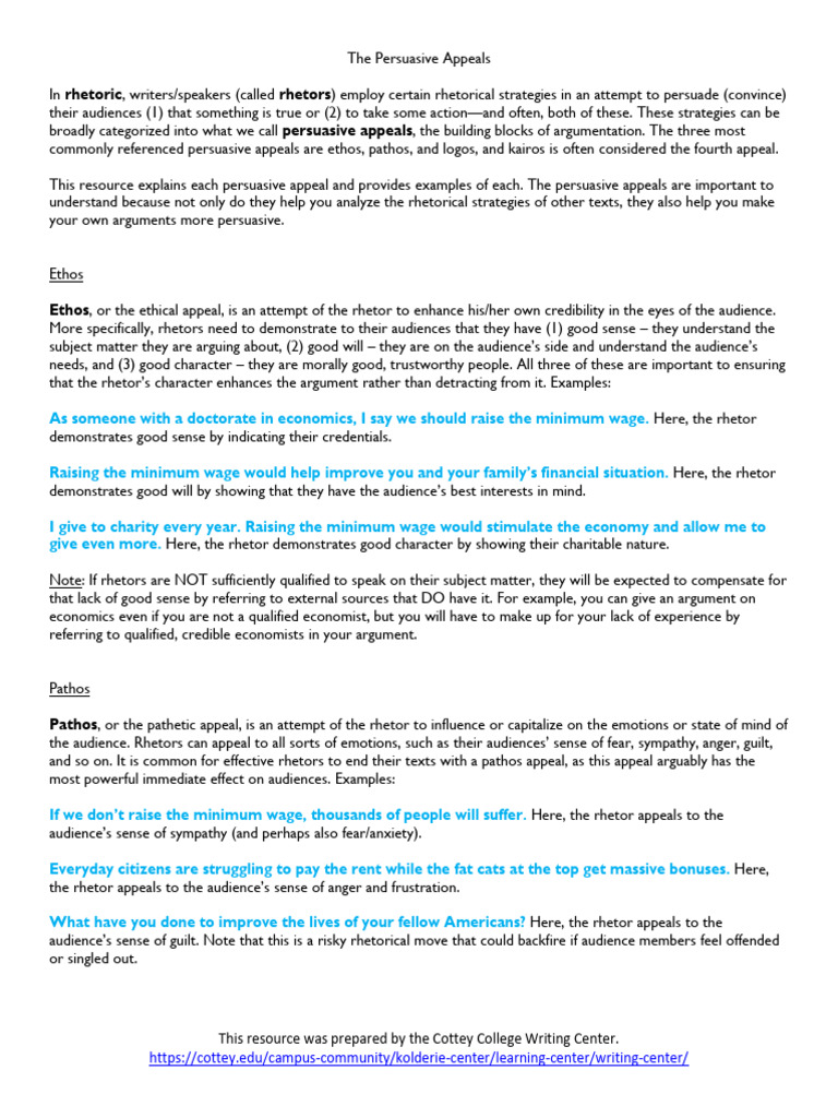 The-Persuasive-Appeals | PDF | Persuasion | Rhetoric