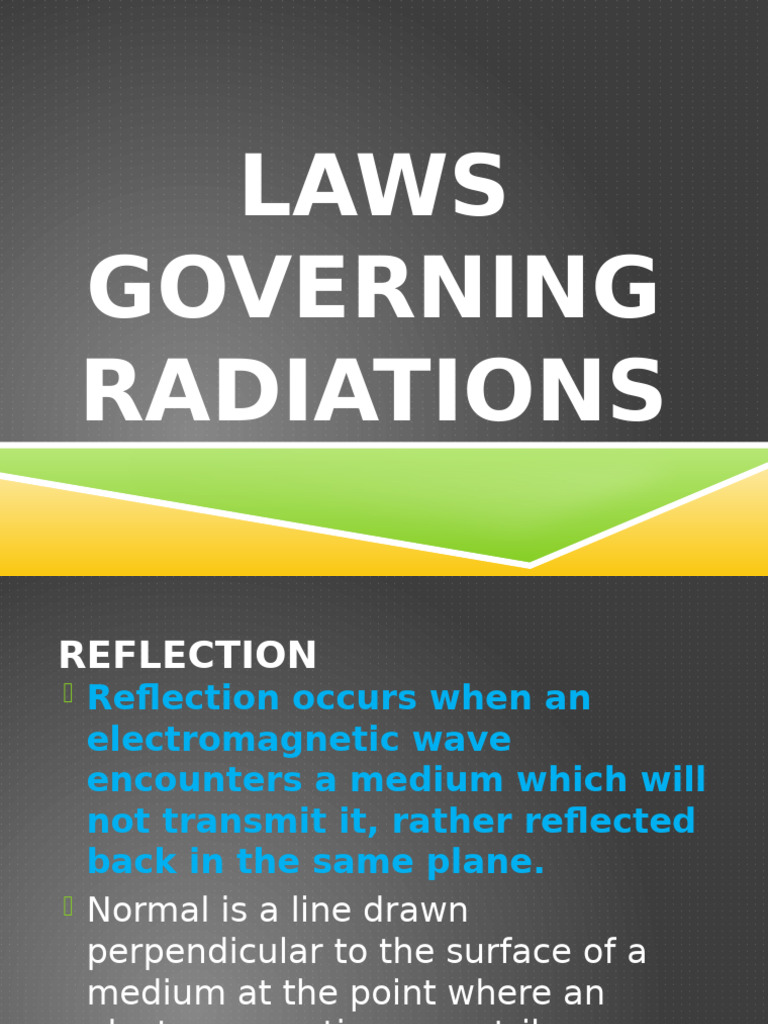 22.Laws of Radiations | PDF | Reflection (Physics) | Electromagnetic ...