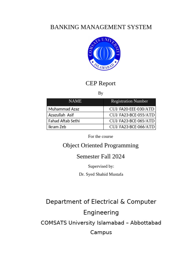 Cep Report Final | PDF | Database Transaction | Databases