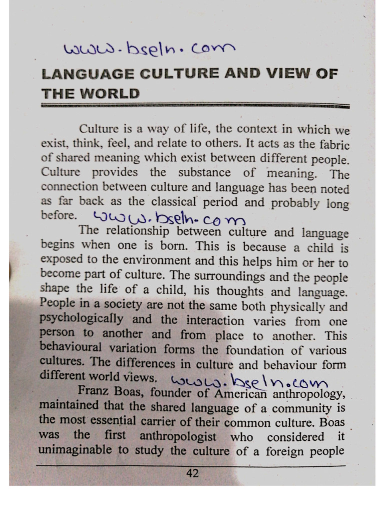 Language and Culture | PDF