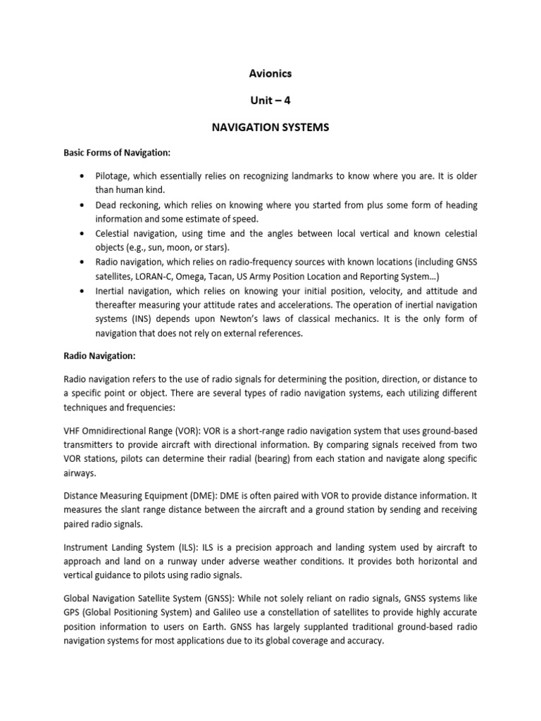 Unit 4 | PDF | Inertial Navigation System | Global Positioning System