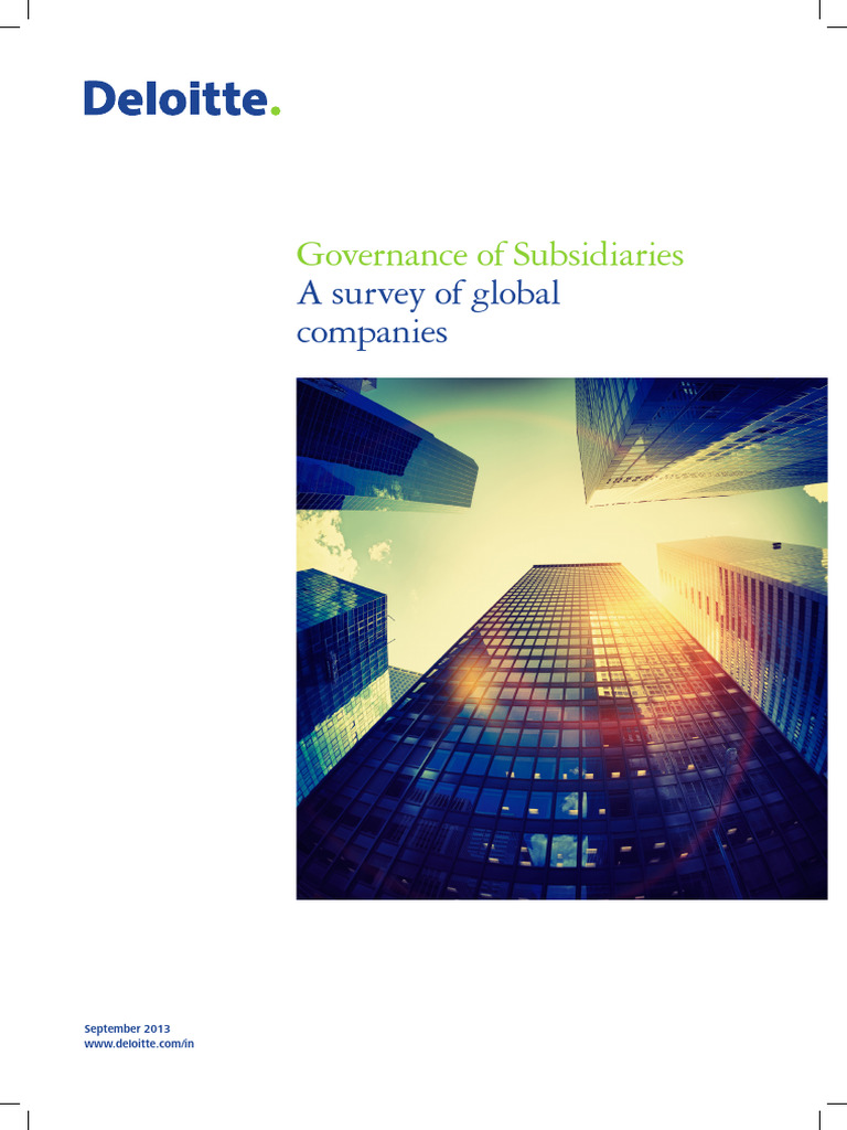 Global Subsidiary Governance Insights | PDF | Governance | Subsidiary