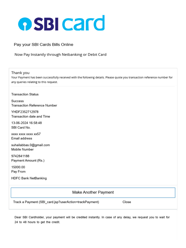 SBI Card - Paynet | PDF