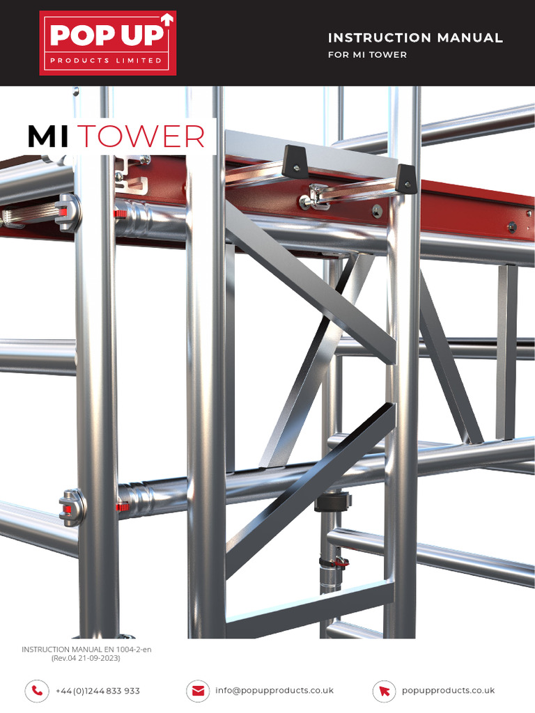 MI Tower Assembly and Safety Guide | PDF | Scaffolding | Door