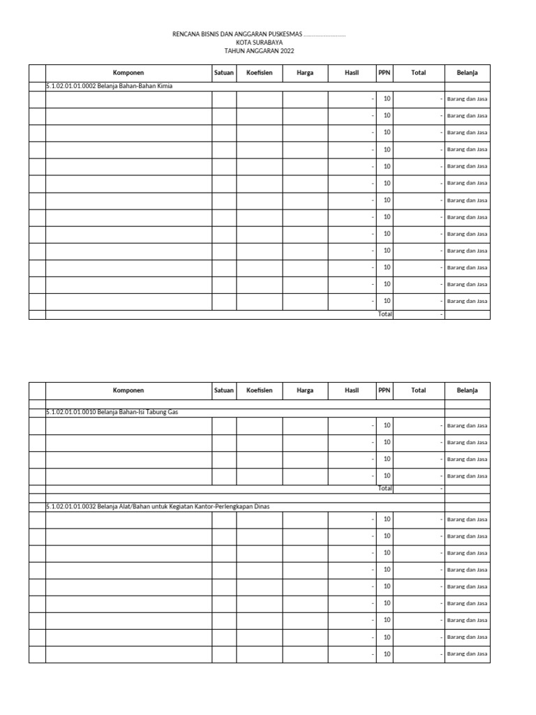 Format RKA Farmasi 2022 Bulak Banteng Rev 2 Fix | PDF