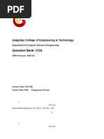 COA Question Bank With Solution | PDF | Computer Hardware | Digital ...