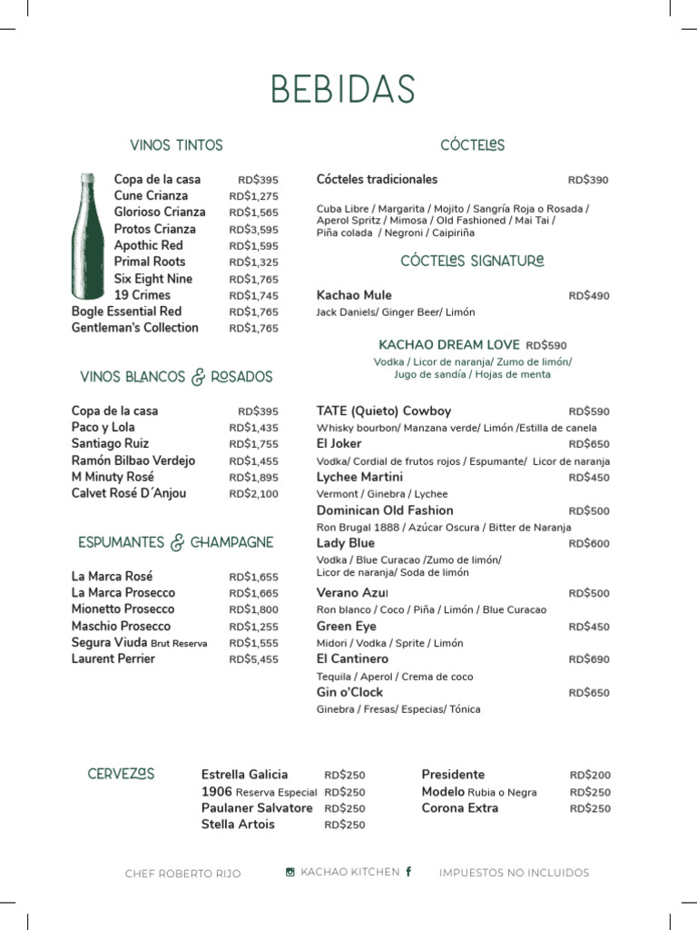 Menu Kachao Julio 2024 | PDF | Helado | Cocina