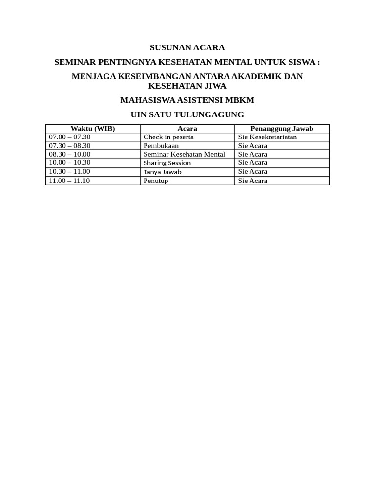 SUSUNAN ACARA-1 | PDF