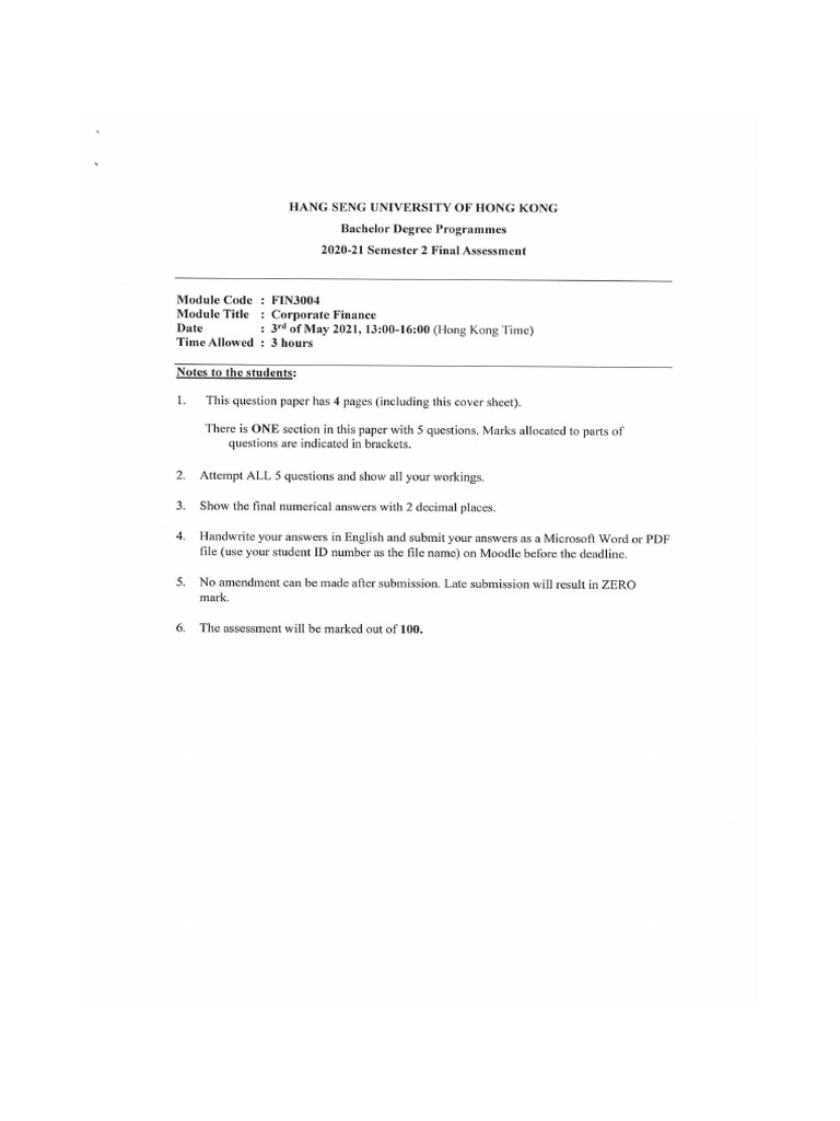 2021s2 exam | PDF