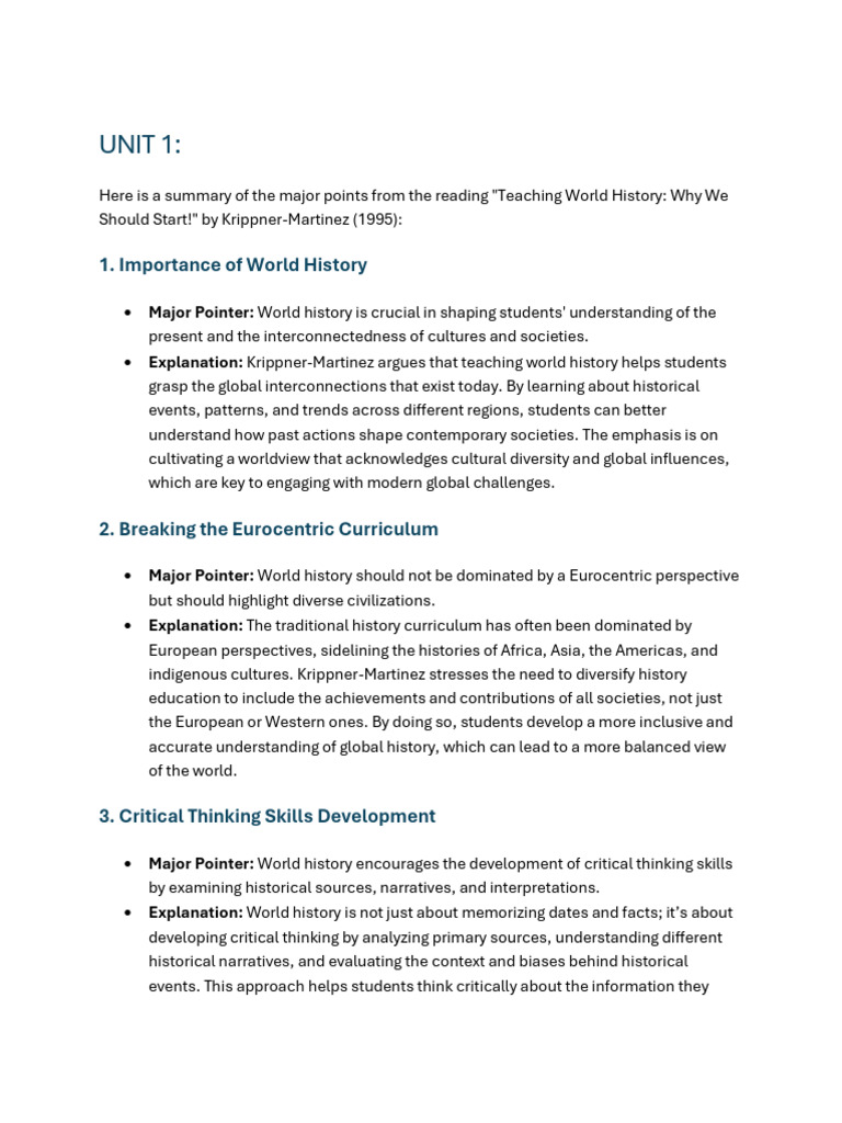 Teaching World History Benefits | PDF | Cold War | Age Of Enlightenment