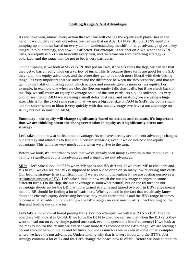 Shifting Range and Nut Advantages | PDF
