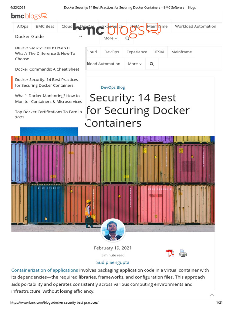 Docker Security - 14 Best Practices For Securing Docker Containers ...